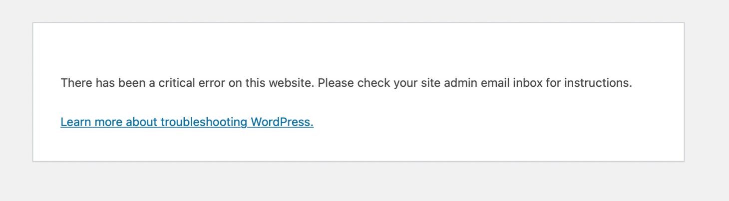 How to Fix The WordPress Critical Error