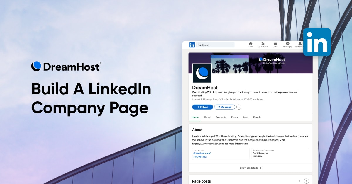 Win With LinkedIn: How To Create A Company Page - DreamHost