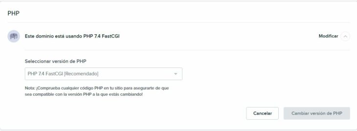 Cómo Actualizar tu versión PHP - DreamHost