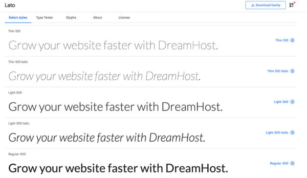 The Best Google Fonts, Sorted by Popularity - DreamHost