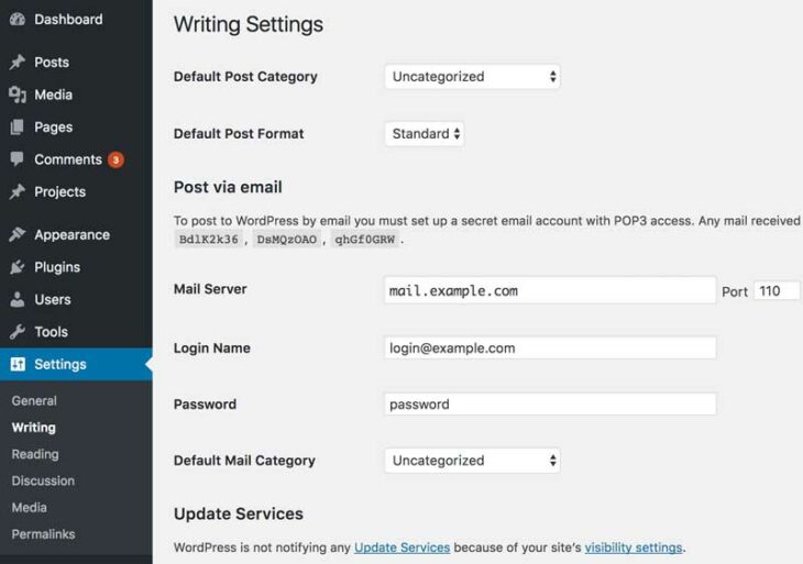 WordPress Settings Overview - DreamHost