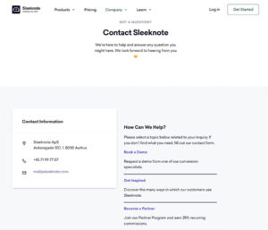 Cómo Crear la Página Ideal de Contacto (25 Ejemplos) - DreamHost