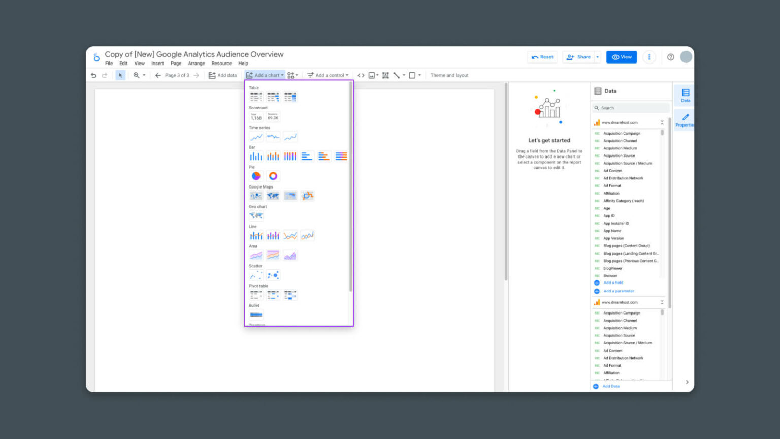 Creating Analytics Reports in Looker Studio - DreamHost