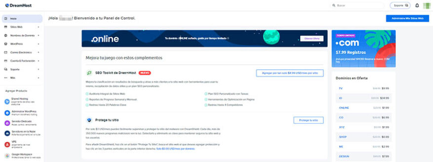 Todo lo Que Debes Saber Sobre Alojamiento Web - DreamHost