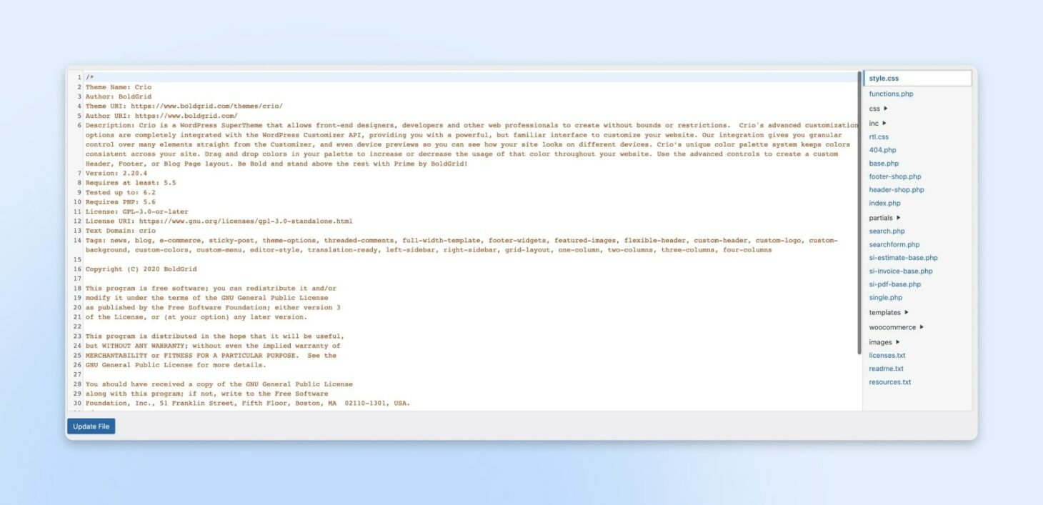 Using WordPress Theme Editor - DreamHost
