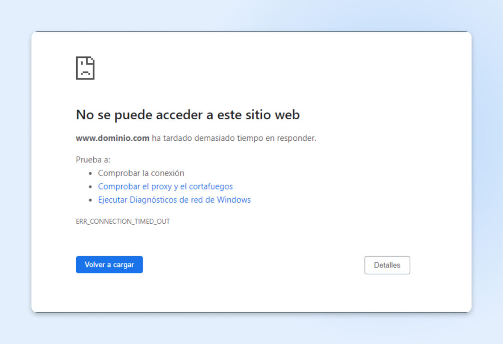 Solucionando el Error ERR_CONNECTION_TIMED_OUT - DreamHost