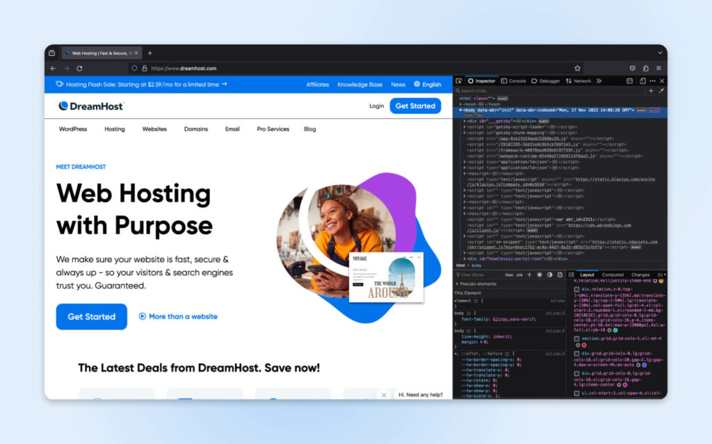 How To Inspect A Website In Any Browser [Chrome, Safari, Firefox] - DreamHost