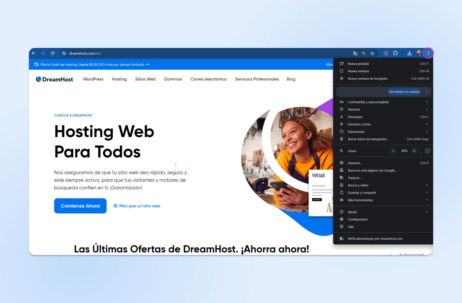 Soluciona el Error ERR_CACHE_MISS en Chrome - DreamHost